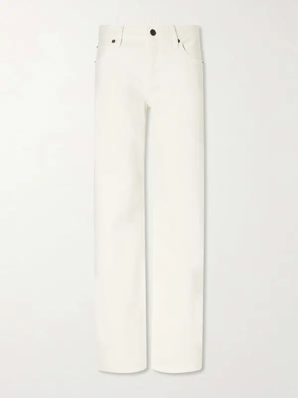 FRAME The Lowkey Low-rise Straight-leg Jeans - White