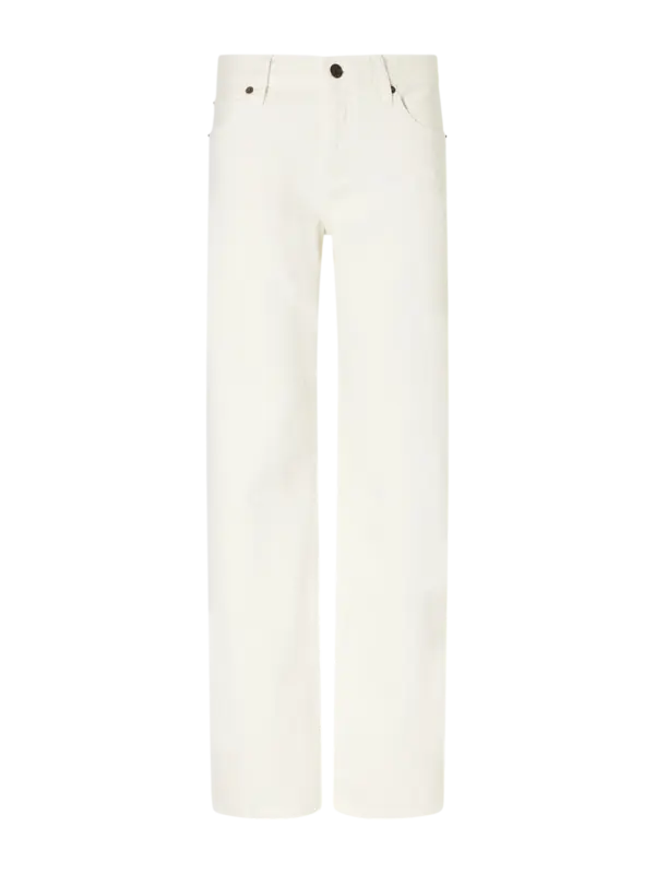 FRAME The Lowkey Low-rise Straight-leg Jeans - White