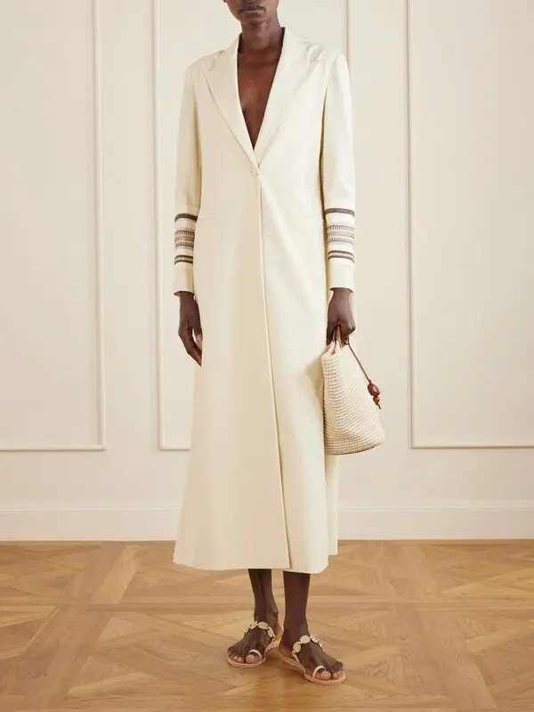 ABADIA Benny Embroidered Twill Coat