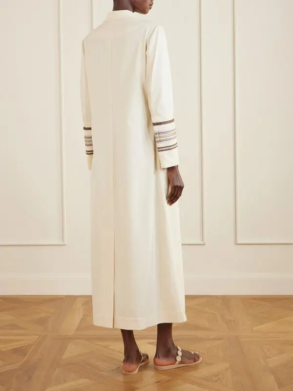 ABADIA Benny Embroidered Twill Coat