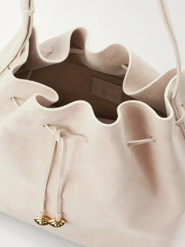 LIFFNER Charm Suede Drawstring Shoulder Bag