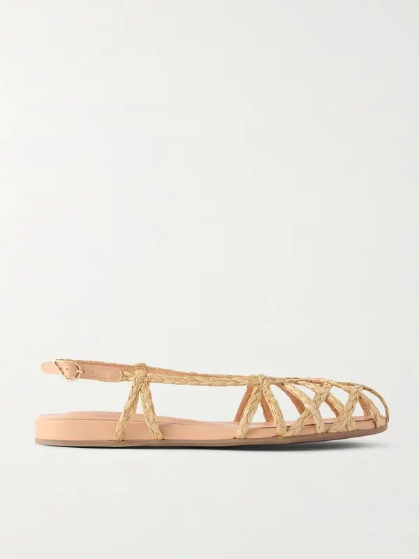 ANCIENT GREEK SANDALS Kardia Raffia Sandals - Neutrals