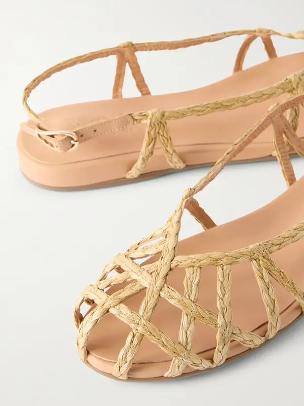 ANCIENT GREEK SANDALS Kardia Raffia Sandals - Neutrals