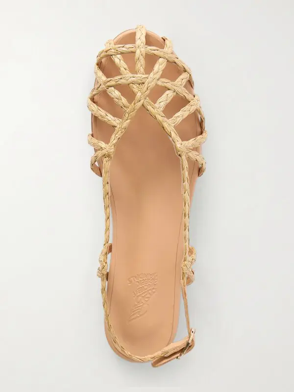 ANCIENT GREEK SANDALS Kardia Raffia Sandals - Neutrals