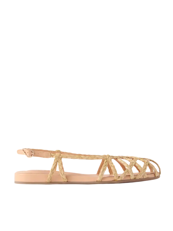 ANCIENT GREEK SANDALS Kardia Raffia Sandals - Neutrals