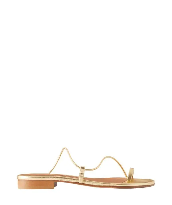 EMME PARSONS Susan Metallic-leather Sandals - Gold