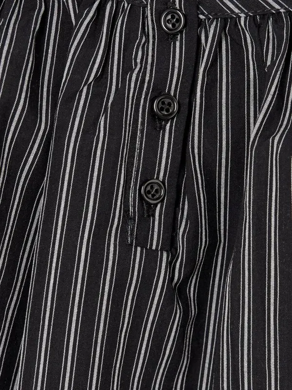 DEIJI STUDIOS Striped Organic Cotton-poplin Top
