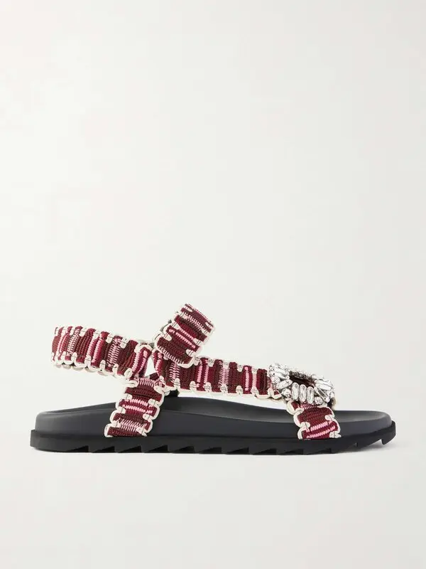 ROGER VIVIER Embellished Flat Sandals - Multi