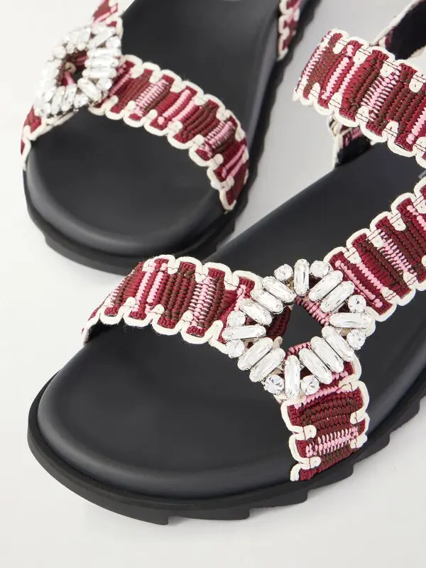 ROGER VIVIER Embellished Flat Sandals - Multi