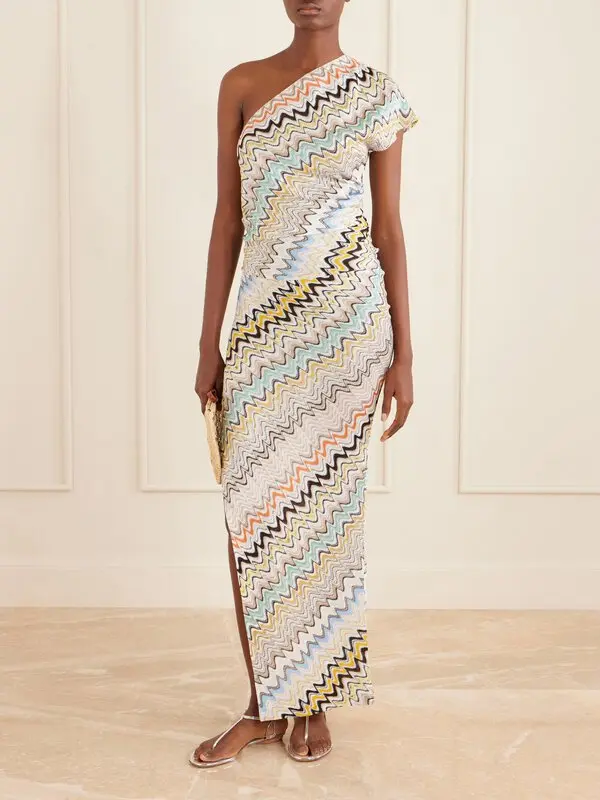 Missoni Striped Crochet-knit Maxi Dress - Neutrals