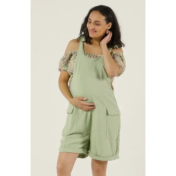 CACHE COEUR Eloise Maternity Shorts Overall - Sage