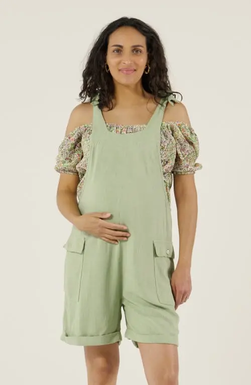 CACHE COEUR Eloise Maternity Shorts Overall - Sage