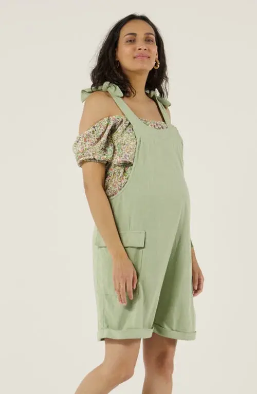 CACHE COEUR Eloise Maternity Shorts Overall - Sage