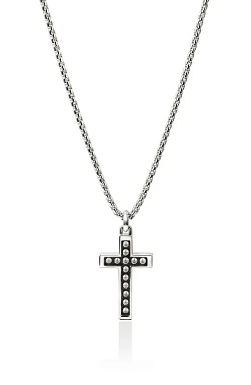 John Hardy Nailhead Cross Pendant Necklace - Silver