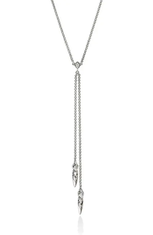 John Hardy Naga Diamond Y-necklace - Silver