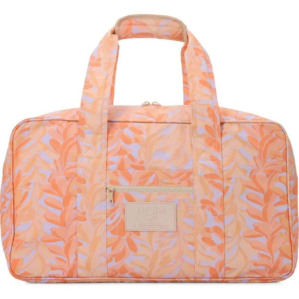 ALOHA COLLECTION Lei Stand Nylon Ripstop Weekend Bag - Peachy