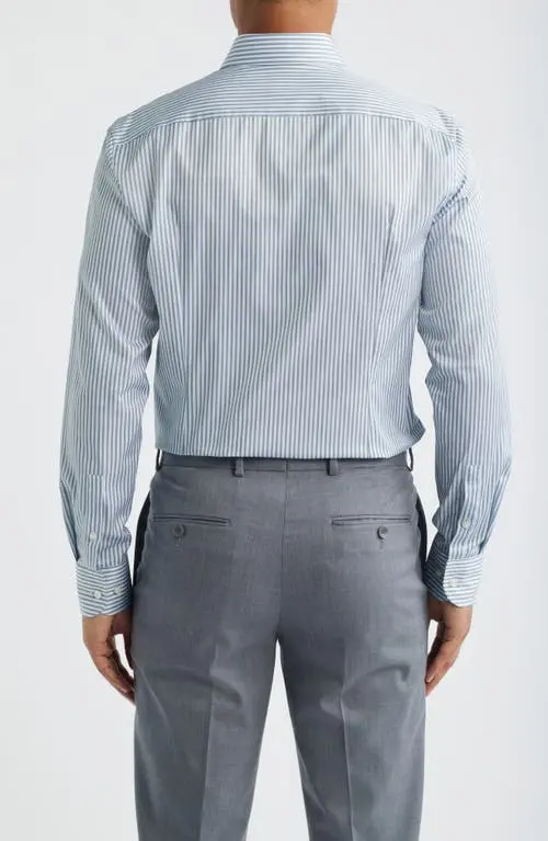 BOSS Hank Kent Slim Fit Cotton Dress Shirt - Open Grn