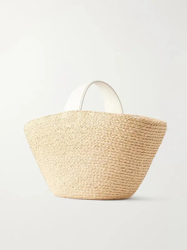 ROGER VIVIER Embellished Raffia-effect Tote Bag