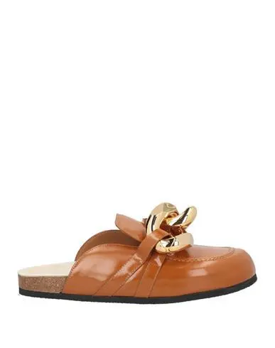 JW Anderson Calfskin Leather Clogs - Tan