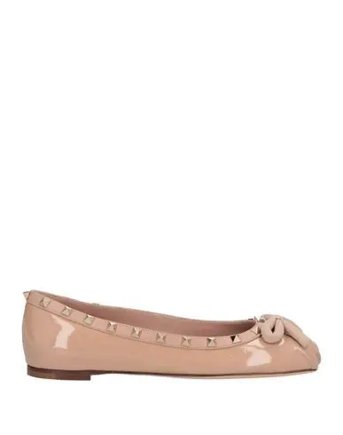 Valentino Garavani Ballet Flats Antique Rose Size Leather - Pink