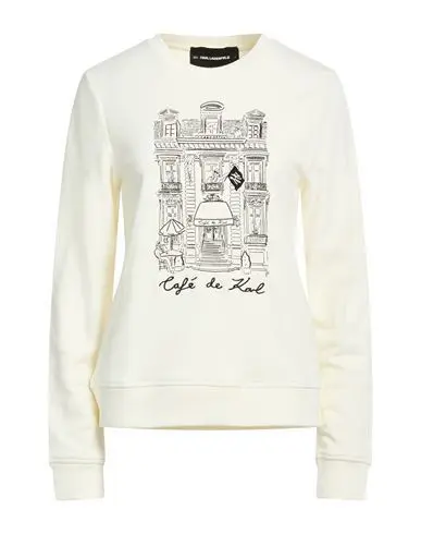 Karl Lagerfeld Sweatshirt Ivory Size Organic Cotton - White