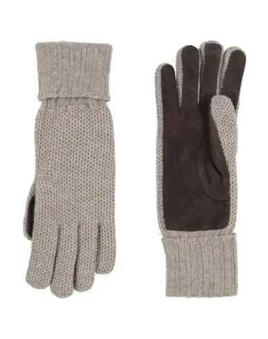 MOORER Gloves Taupe Size Cashmere, Shearling - Grey