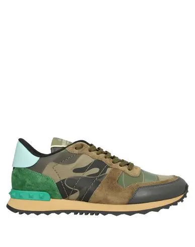 Valentino Garavani 11. Sneakers Military Size Soft Leather, Textile Fibers - Green