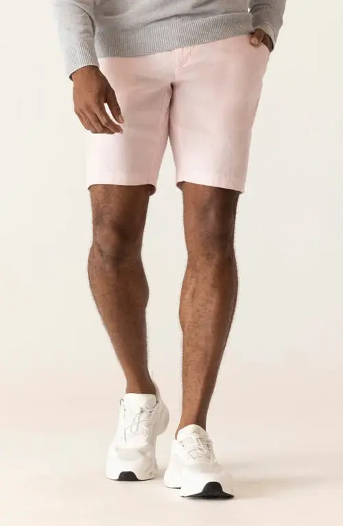 DEKE Oasis 8.5-inch Linen Blend Bermuda Shorts - Rose All Day