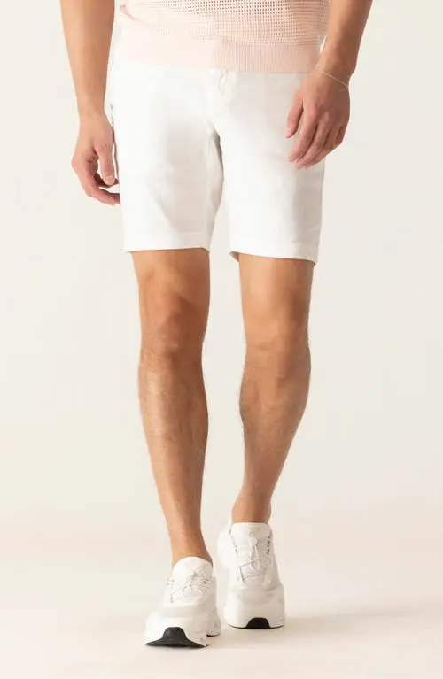 DEKE Oasis 8.5-inch Linen Blend Bermuda Shorts - White