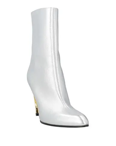Alexander McQueen Ankle Boots In Metallic Leather