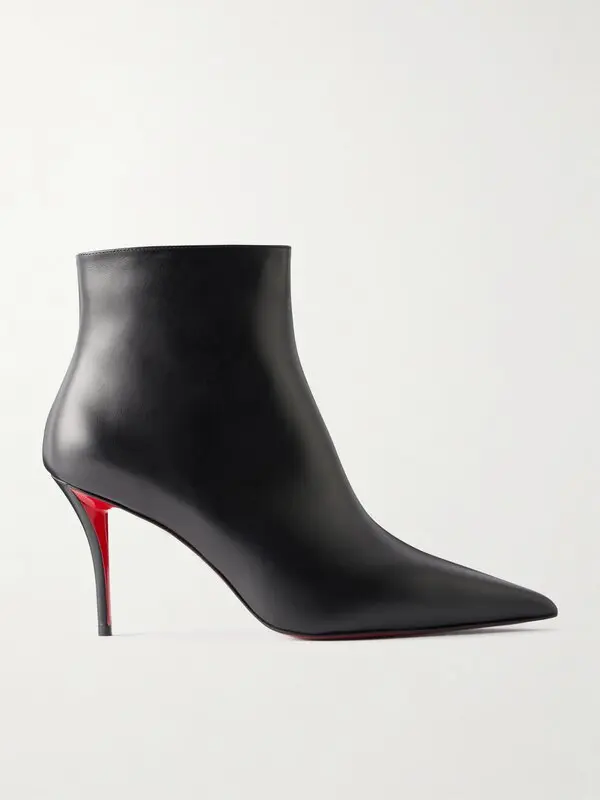 CHRISTIAN LOUBOUTIN Miss Z 80 Leather Ankle Boots