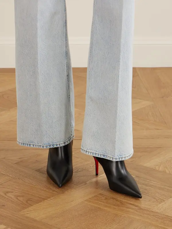 CHRISTIAN LOUBOUTIN Miss Z 80 Leather Ankle Boots
