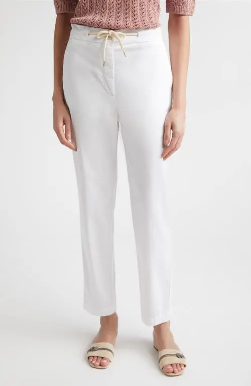Eleventy Tapered Ankle Pants - 01 White