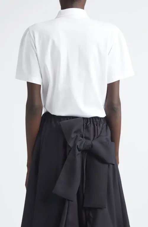 Noir Kei Ninomiya Bow Embellished Polo