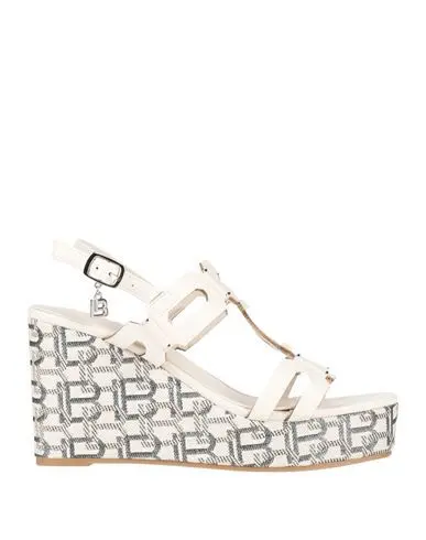 LAURA BIAGIOTTI Slingback Wedge Sandals - White