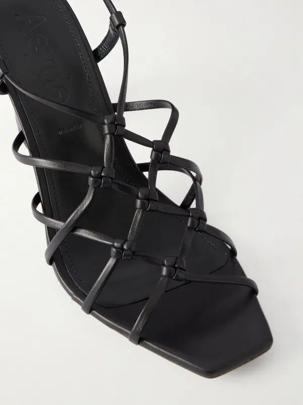 AeydĒ Acacia Leather Sandals - Black