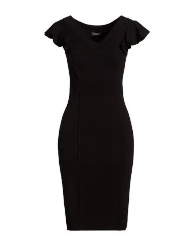 Liu Jo Ribbed Jersey Bodycon Midi Dress - Black