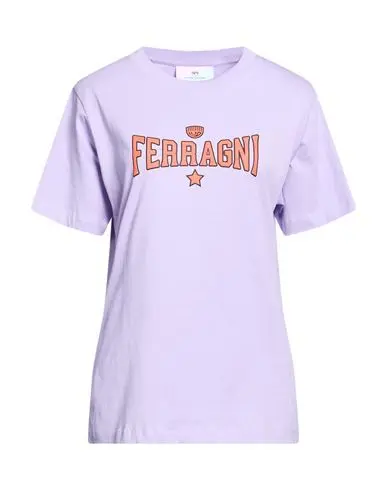 CHIARA FERRAGNI Logo-print Cotton T-shirt - Purple