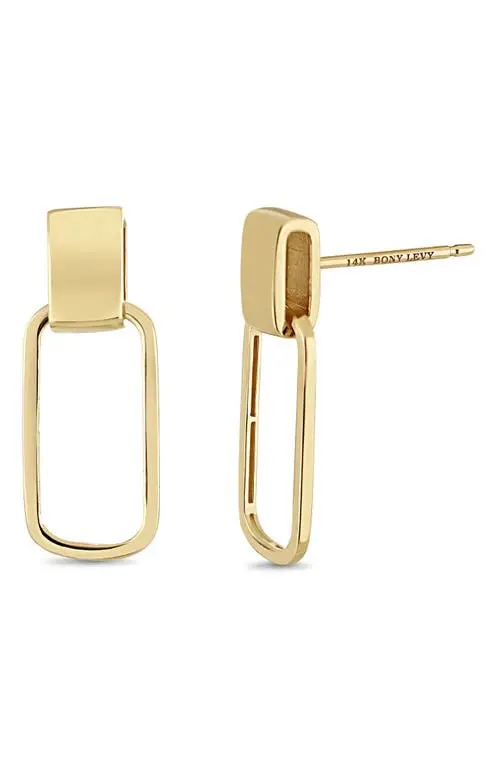 Bony Levy 14k Gold Link Drop Earrings - 14k Yellow Gold