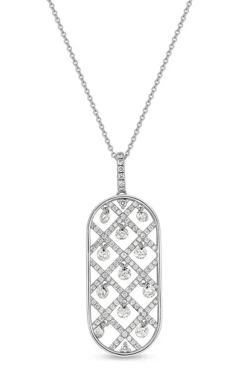 Bony Levy Audrey 18k Gold Dancing Diamond Pendant Necklace - 18k White Gold/diamond