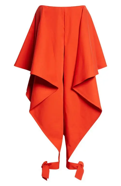 Alaïa Paneled Cotton Pants - Orange Sanguine
