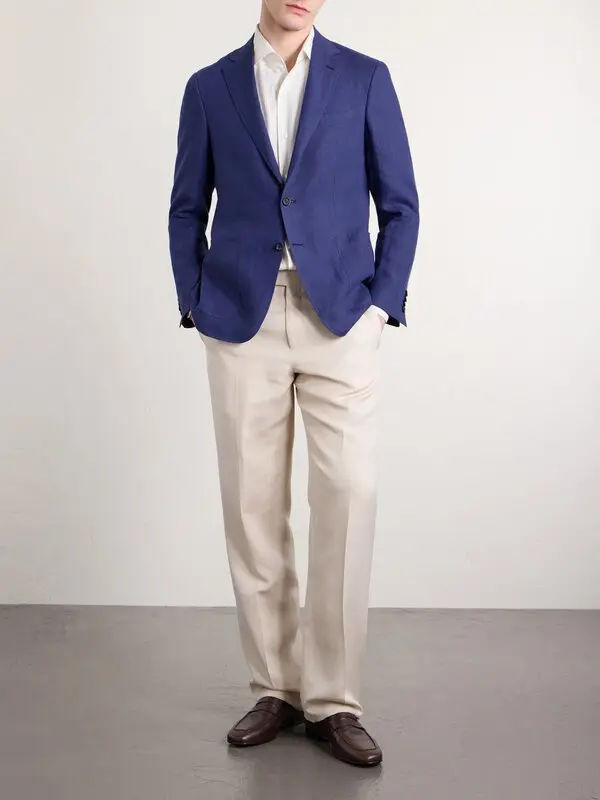 Canali Kei Linen Suit Jacket