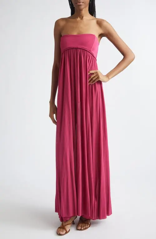Zimmermann Luna Jersey Bandeau Gown - Fuchsia