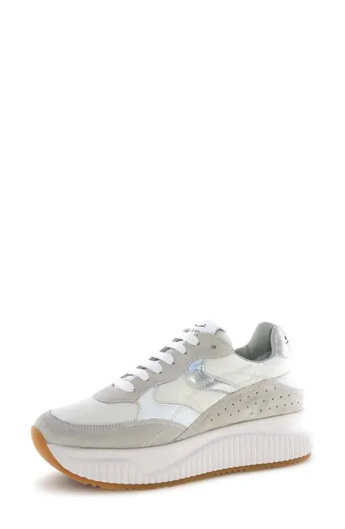 VOILE BLANCHE Lana Fresh Metallic Sneaker - Ice White