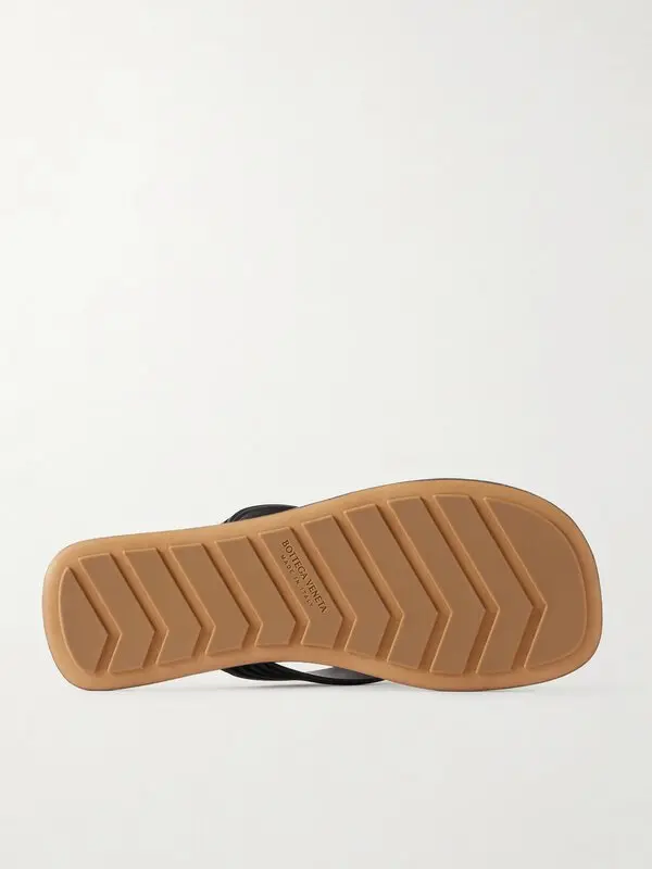 Bottega Veneta Rubber Flip Flops - Black