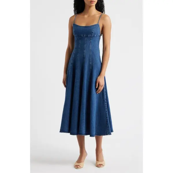 FREEMARKET Denim Babydoll Dress - Indigo Denim