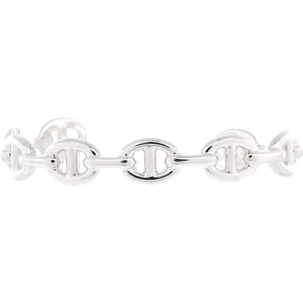 Hermès Chaine D'ancre Enchainee Sterling Cuff Bracelet - Silver