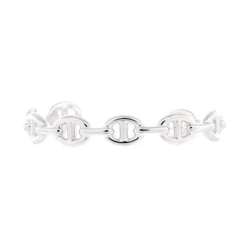 Hermès Chaine D'ancre Enchainee Sterling Cuff Bracelet - Silver