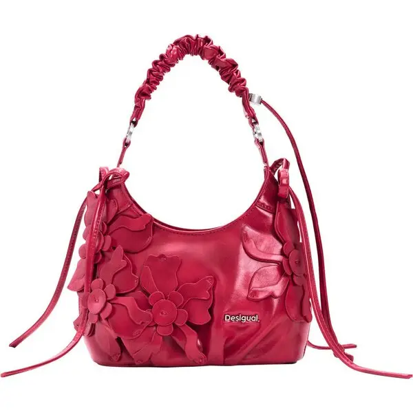 Desigual Faux Leather Shoulder Bag - Red