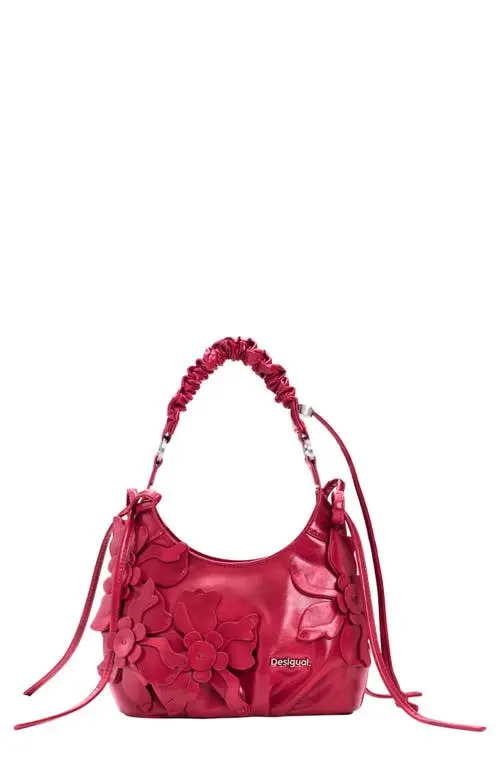 Desigual Faux Leather Shoulder Bag - Red